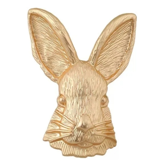 Jewelry | Bunny Rabbit Brooch Pin Matte Gold Vintage Style Victorian ...
